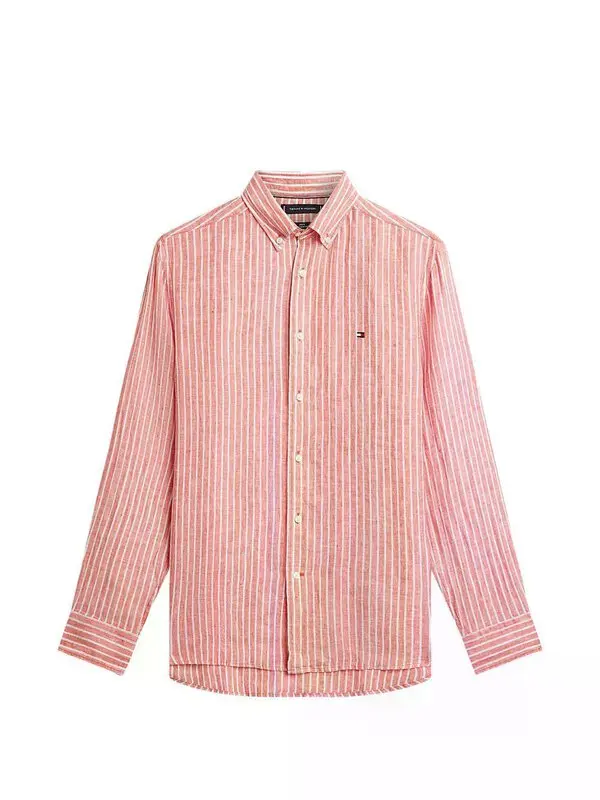 Tommy Hilfiger Bengal Stripe Linen Shirt - Red