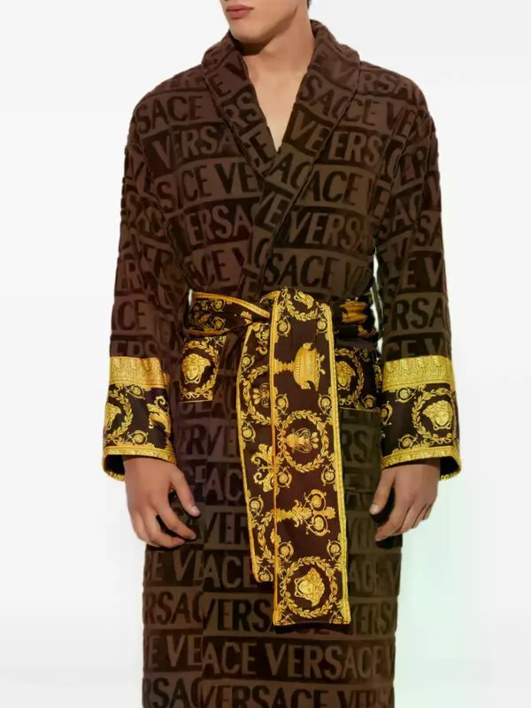 Versace I Love Baroque Logo-print Robe