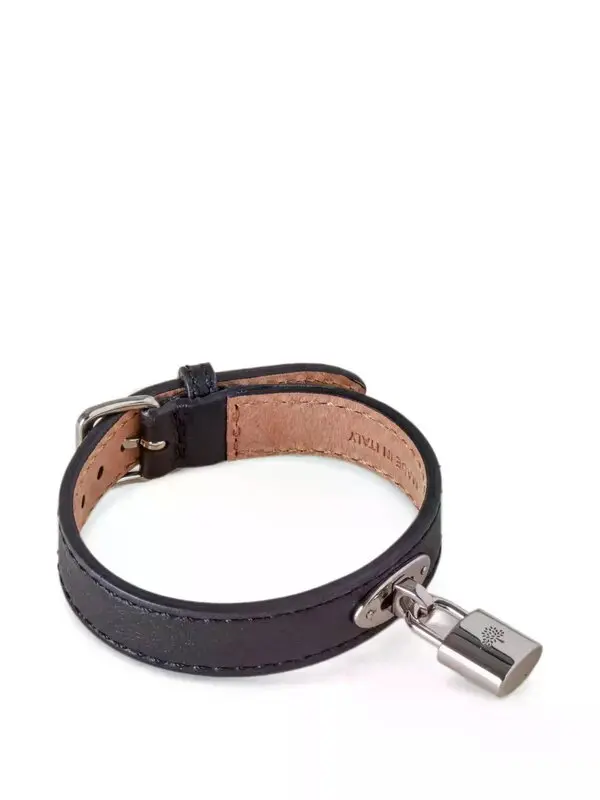 Mulberry Padlock Leather Bracelet - Black