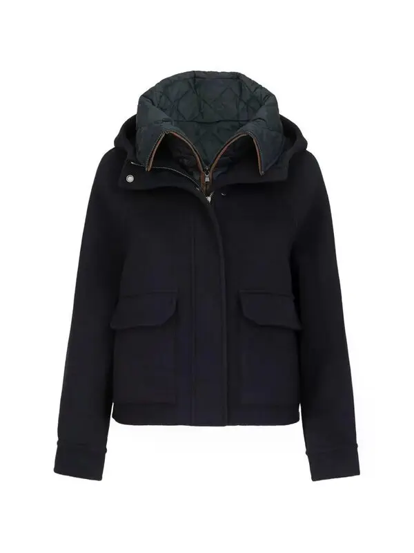 Brunello Cucinelli Hand-crafted Virgin Wool And Cashmere Double Cloth Jacket With Detachable Padded Vest - Blue