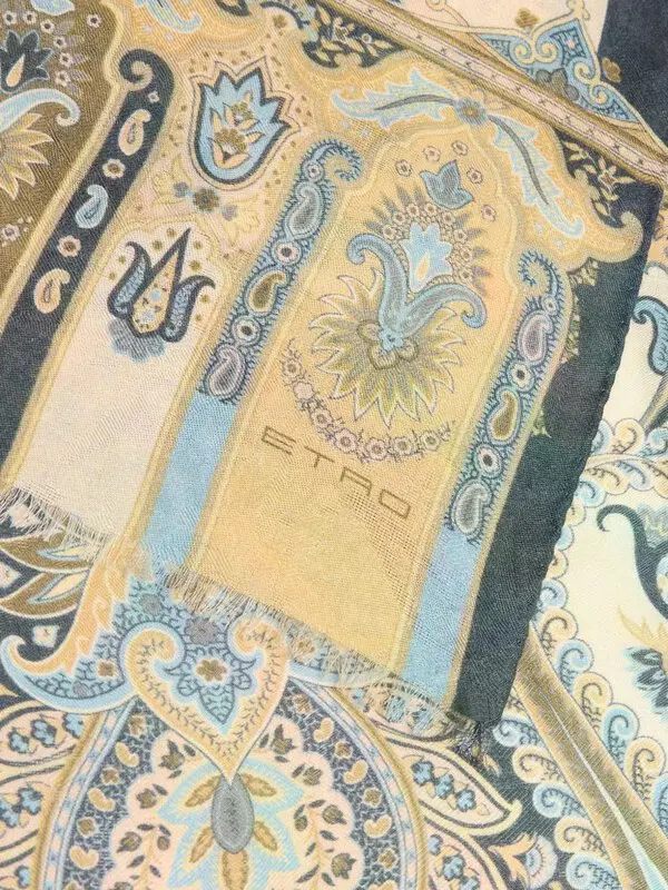 Etro Modal And Cashmere Scarf With Paisley Motif