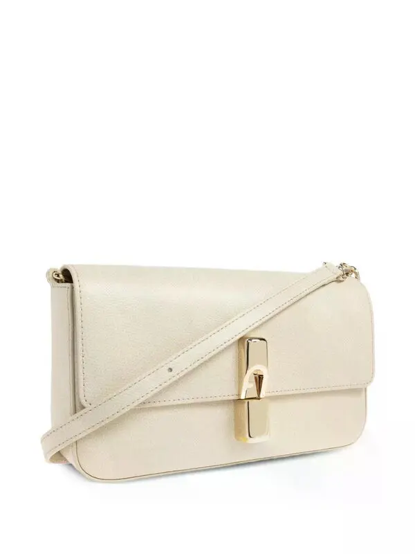 Furla Small Iride Leather Cross Body Bag - Neutrals