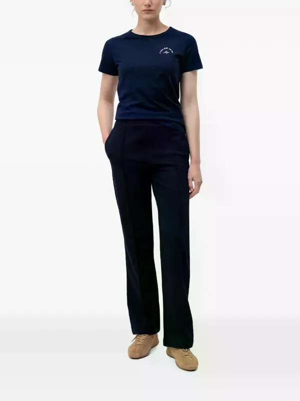 Hugo Nadrid Straight-fit Tracksuit Bottoms In Diamond Jacquard - Blue
