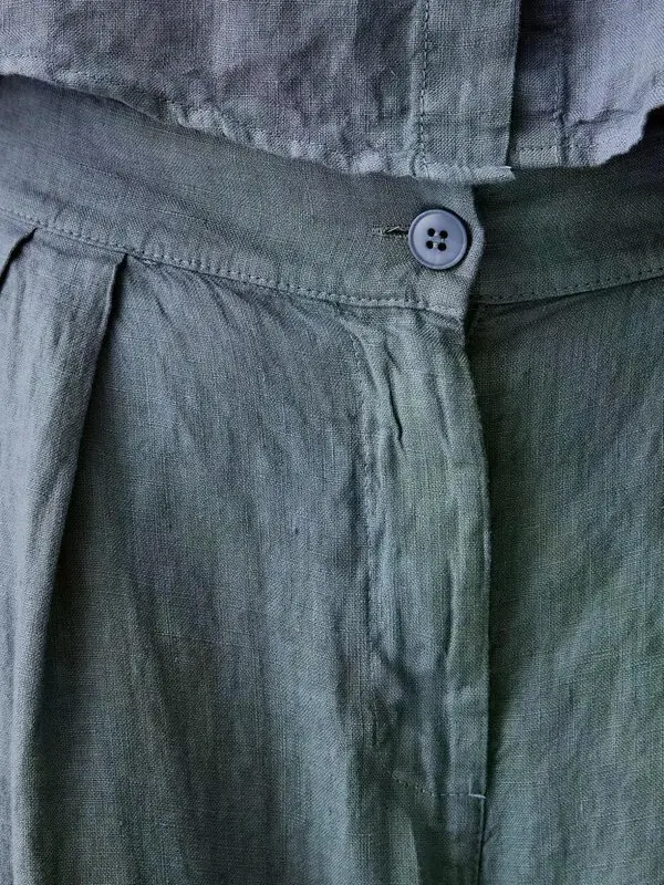 VICOLO Pleated-detailing Wide-leg Trousers