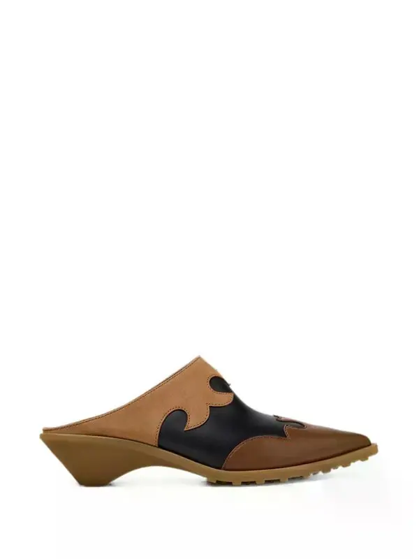 Camper Anita Panelled Leather Mules - Neutrals