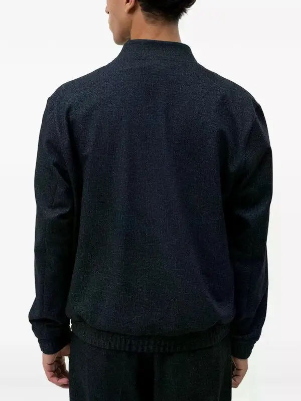 Hugo Ukashi Slim-fit Jacket In Micro-printed Stretch Fabric