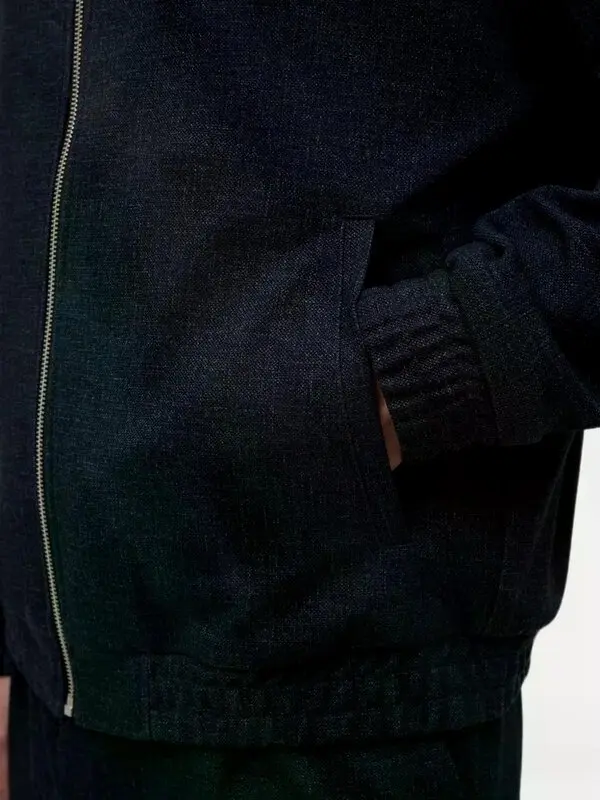 Hugo Ukashi Slim-fit Jacket In Micro-printed Stretch Fabric