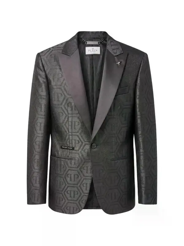 Philipp Plein Jacquard Blazer Regular Fit Monogram