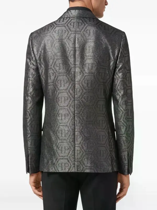 Philipp Plein Jacquard Blazer Regular Fit Monogram