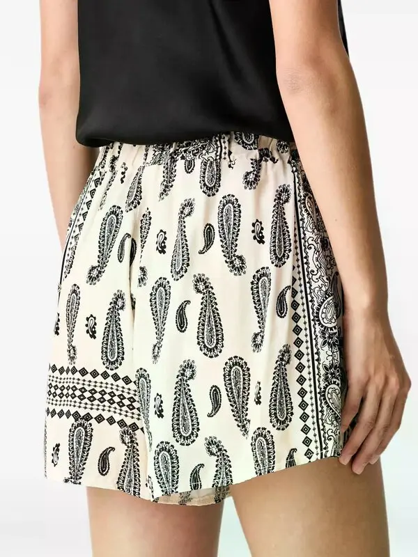 VICOLO Paisley-print Drawstring Shorts