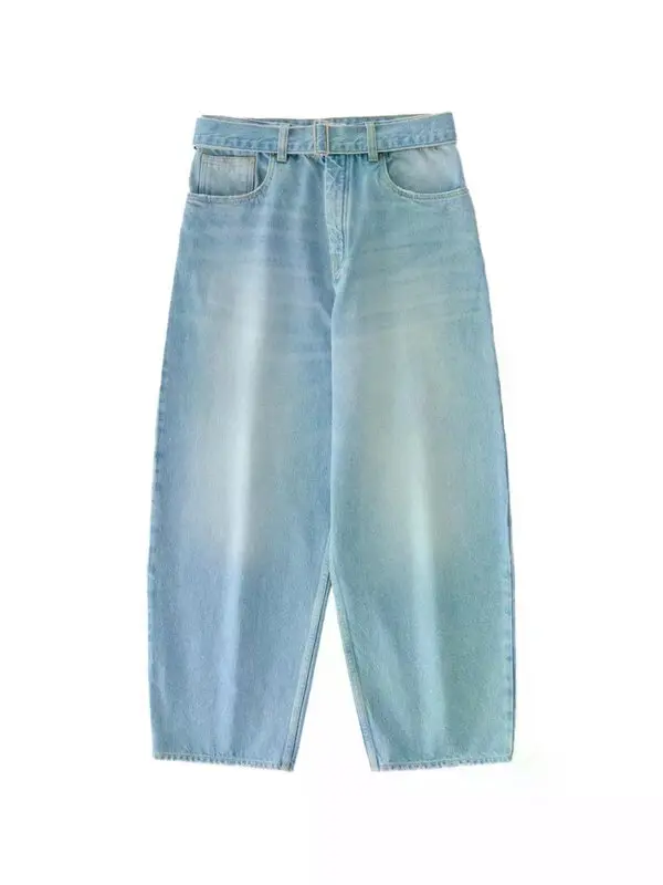 Studio Nicholson Cahun Belted Jeans - Blue