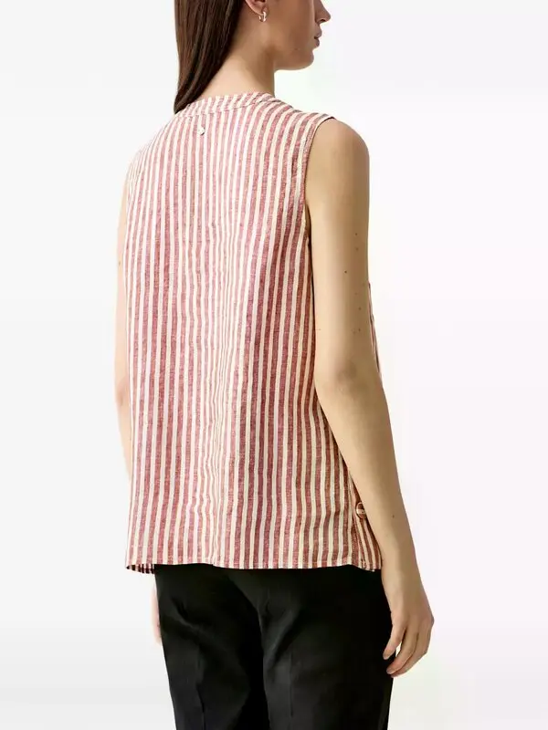PEDRO DEL HIERRO Vertical-stripe Sleeveless Top
