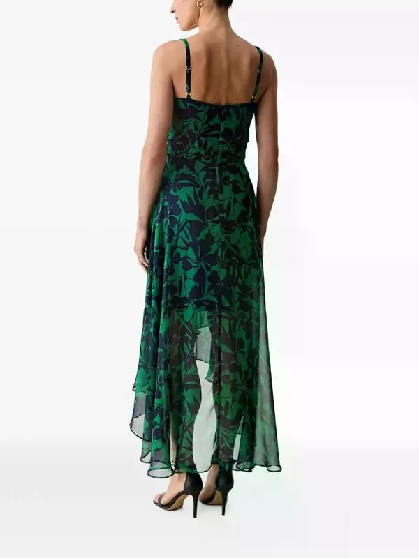 MORGAN Floral-print Asymmetric Dress