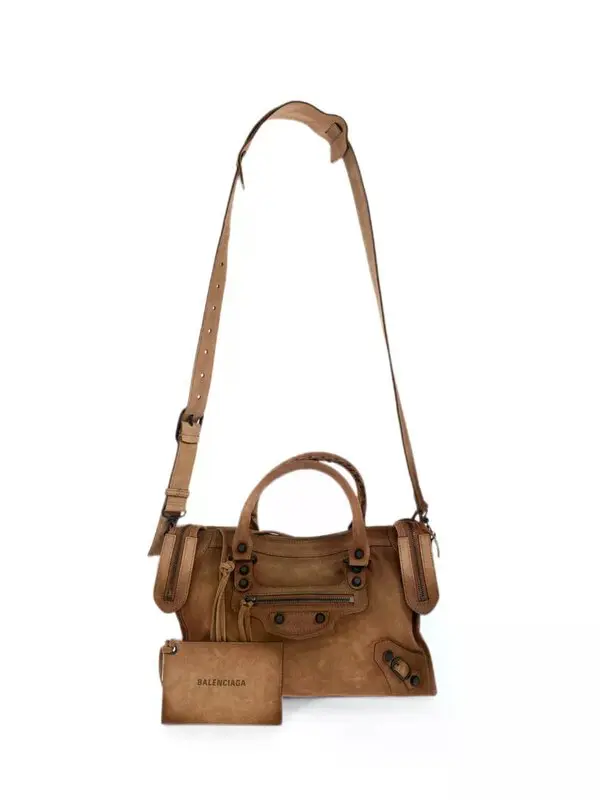 Balenciaga Small Le City Leather Tote Bag - Brown