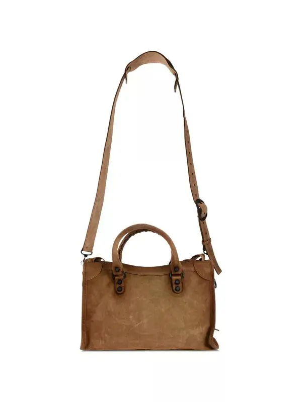 Balenciaga Small Le City Leather Tote Bag - Brown
