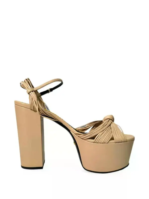 Gucci Crawford Knot Platform Sandals - Brown
