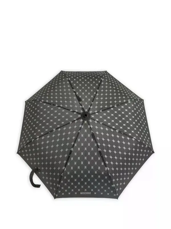 Moschino Monogram-print Folding Umbrella - Grey