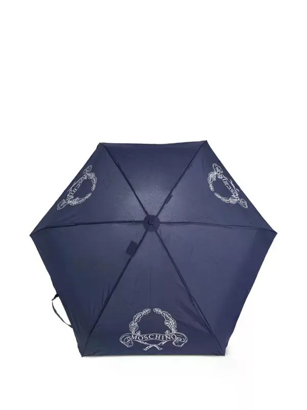 Moschino Logo-print Folding Umbrella - Blue