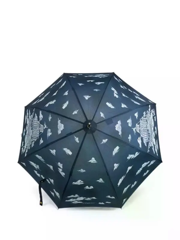 Moschino Cloud-print Umbrella - Blue