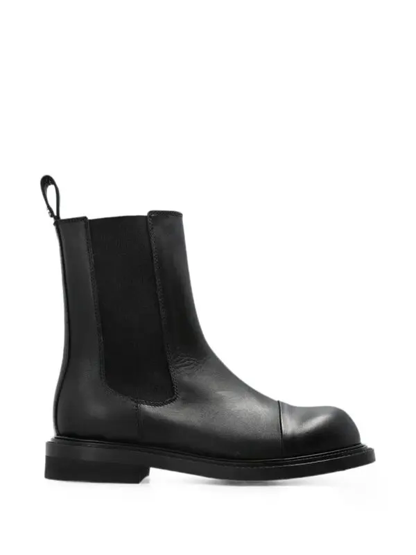 Moschino Leather Chelsea Boots - Black