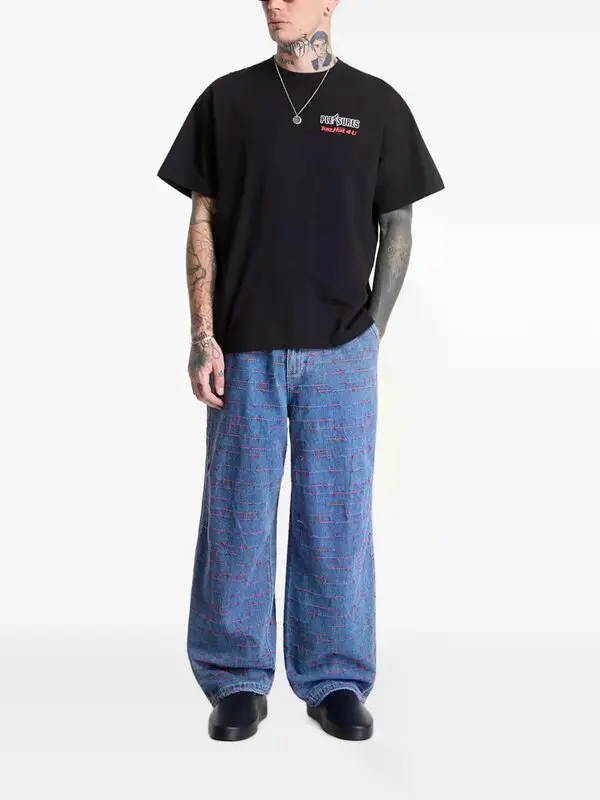 PLEASURES Strokes Parachute Pants