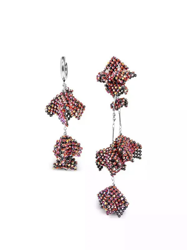 Isabel Marant Étoile Asymmetrical Crystal-embellished Earrings - Silver