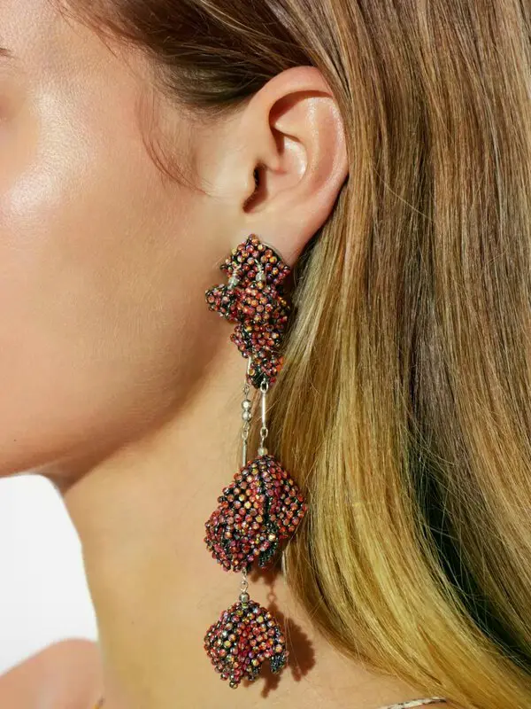 Isabel Marant Étoile Asymmetrical Crystal-embellished Earrings