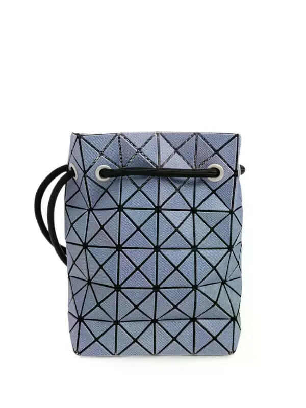 Issey Miyake Geometric-panel Drawstring Bucket Bag - Blue