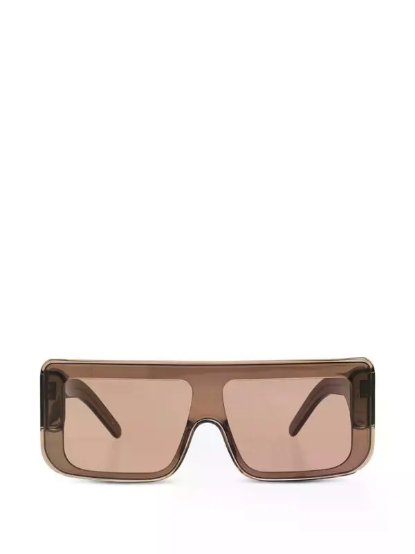 Rick Owens Documenta Rectangle-frame Sunglasses - Brown