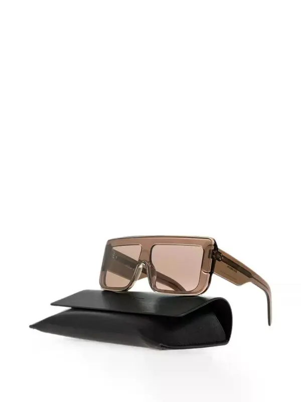 Rick Owens Documenta Rectangle-frame Sunglasses - Brown