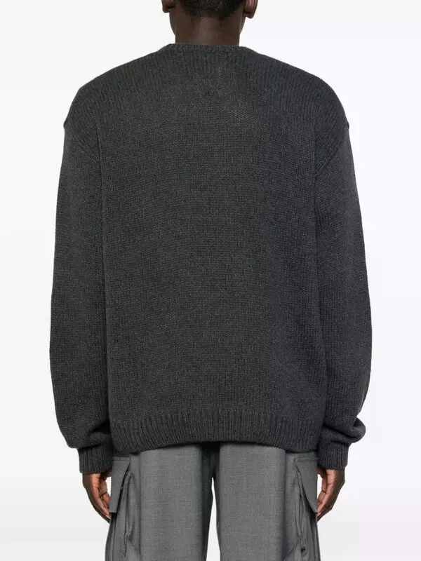 A.p.c. Logo-intarsia Crew-neck Sweater
