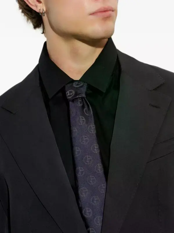 Giorgio Armani Logo-jacquard Silk Tie