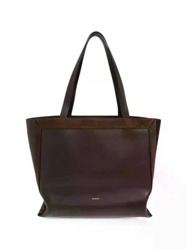 WANDLER Medium Ida Suede-panel Leather Tote Bag