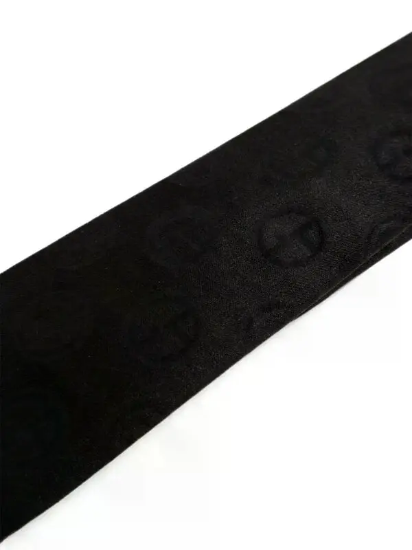 Giorgio Armani Logo-jacquard Silk Tie - Black