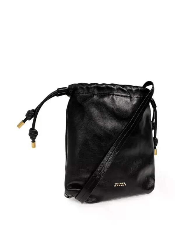 Isabel Marant Étoile Mini Silven Drawstring Leather Bucket Bag