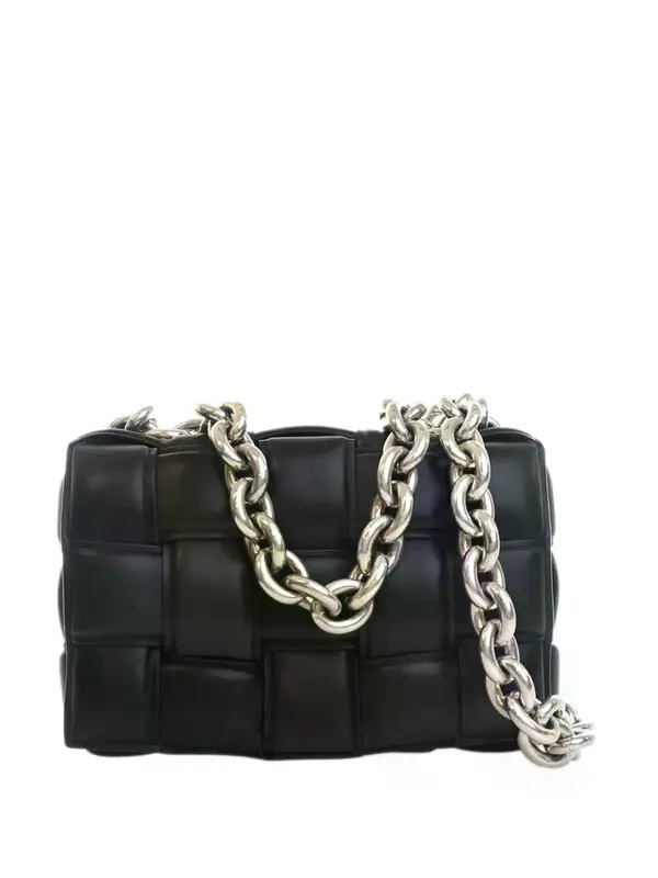 Bottega Veneta Padded Chain Cassette Satchel - Black
