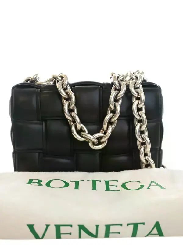 Bottega Veneta Padded Chain Cassette Satchel - Black