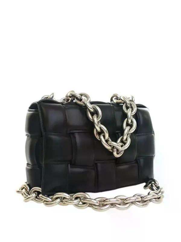 Bottega Veneta Padded Chain Cassette Satchel - Black