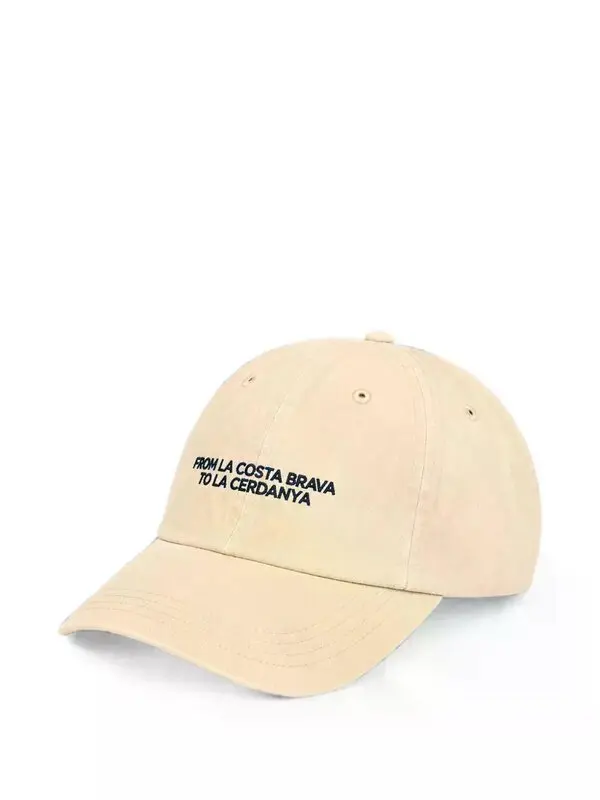 LES HÉRITIERS Slogan-embroidered Cotton Cap