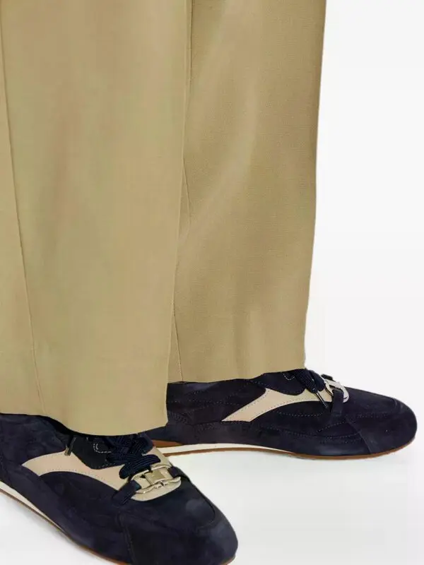 FERRAGAMO Gancini Suede-panel Sneakers