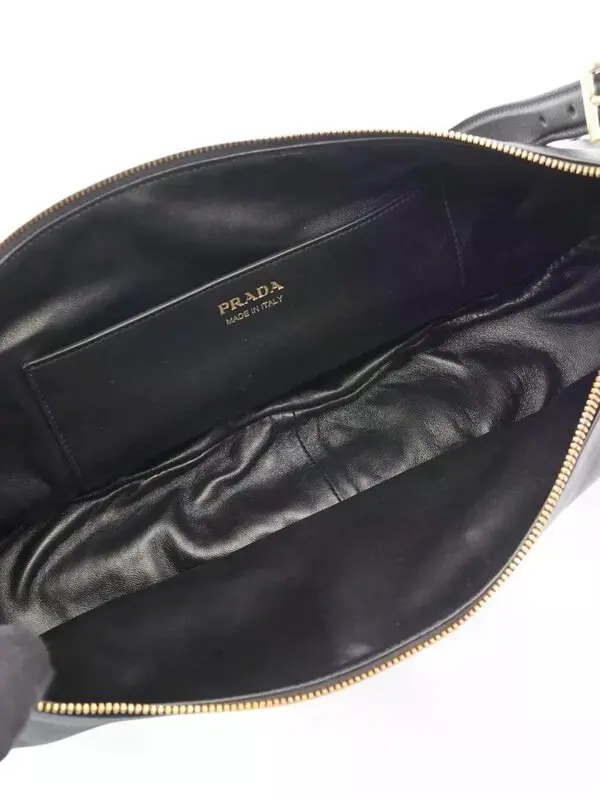 Prada Large Calfskin Demi Lune Shoulder Bag
