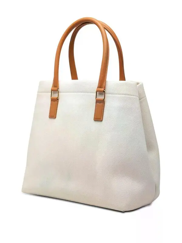 Celine Canvas Logo Print Horizontal Cabas Tote Bag