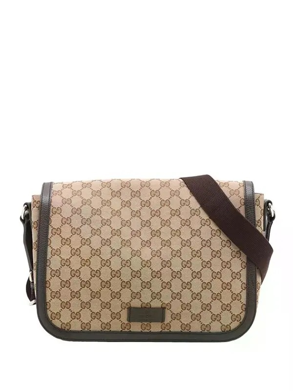 Gucci 2000-2015 Gg Canvas Flap Crossbody Bag - Neutrals