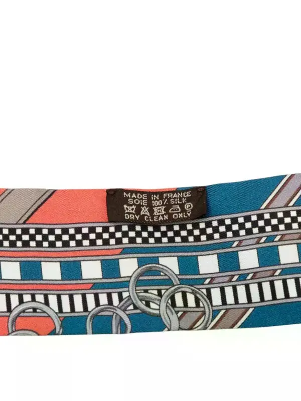 Hermès 2010-2018 Brides Et Gris Gris Twilly Silk Scarf Scarves