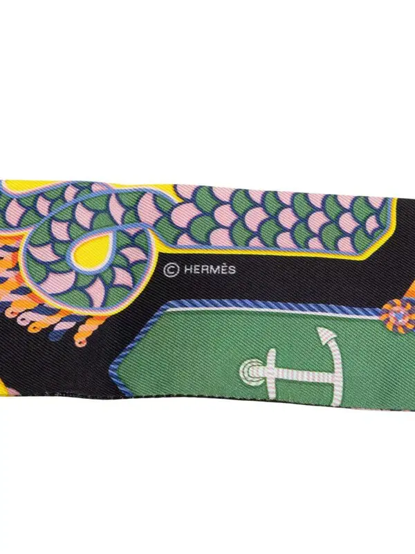 Hermès 2018 Epaulettes De Gala Silk Twilly Scarf Scarves