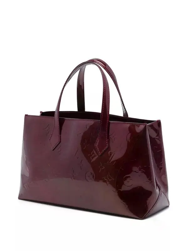 LOUIS VUITTON Monogram Vernis Wilshire Pm Handbag - Red