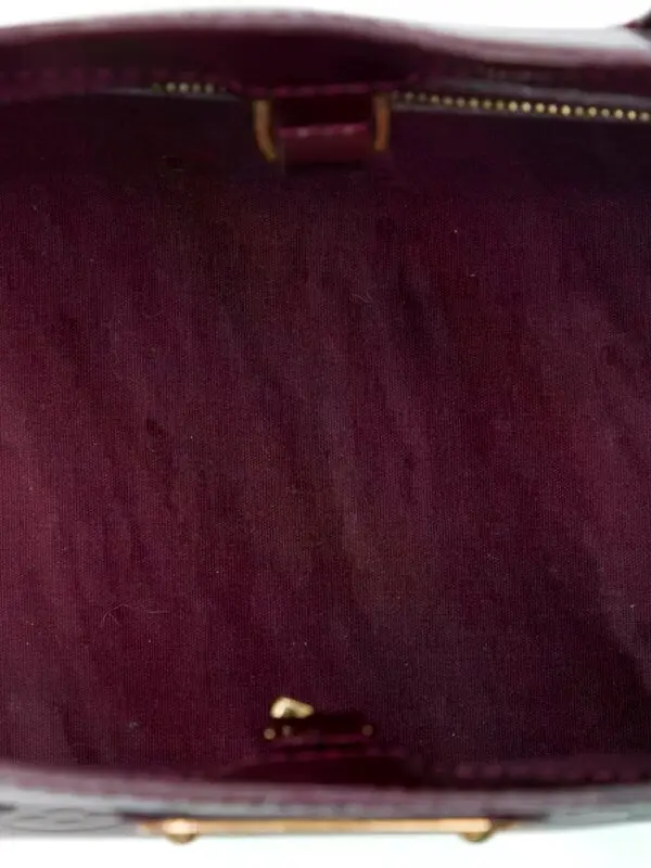 LOUIS VUITTON Monogram Vernis Wilshire Pm Handbag - Red