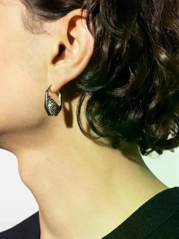 Fendi Ff Motif Geometric Earring