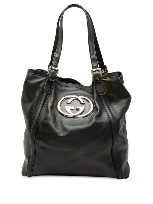 Gucci 2000-2015 Calfskin Britt Tote Bag - Black