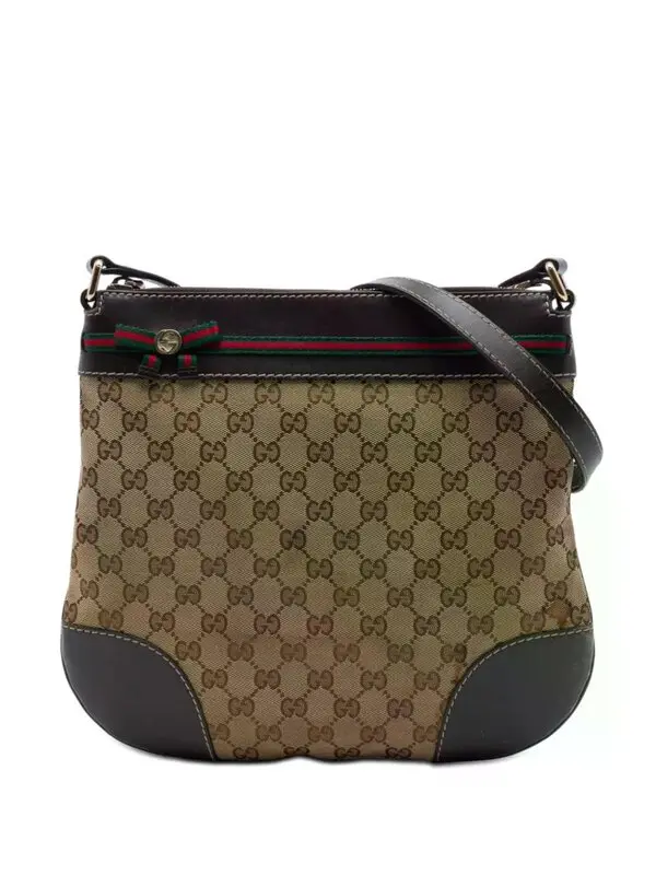 Gucci 2016-2026 Gg Canvas Web Mayfair Crossbody Bag - Neutrals